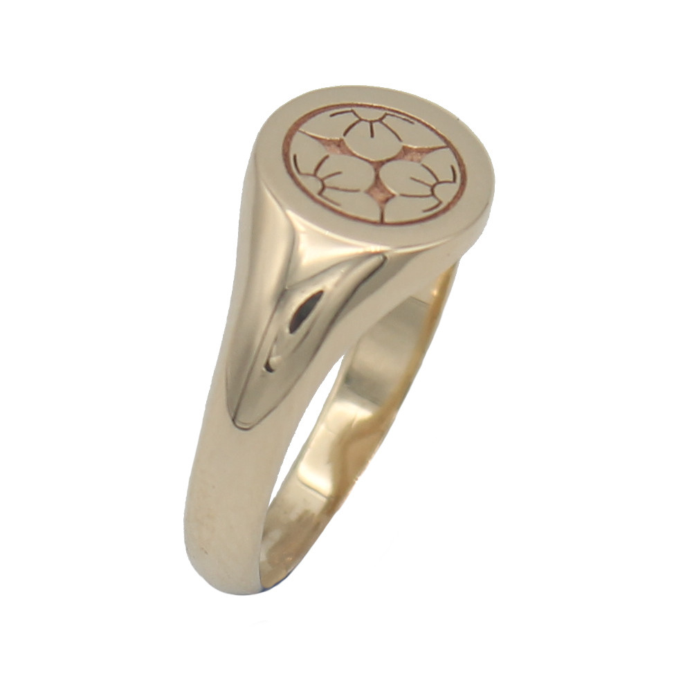 Personalized Round Family Crest Signet Ring