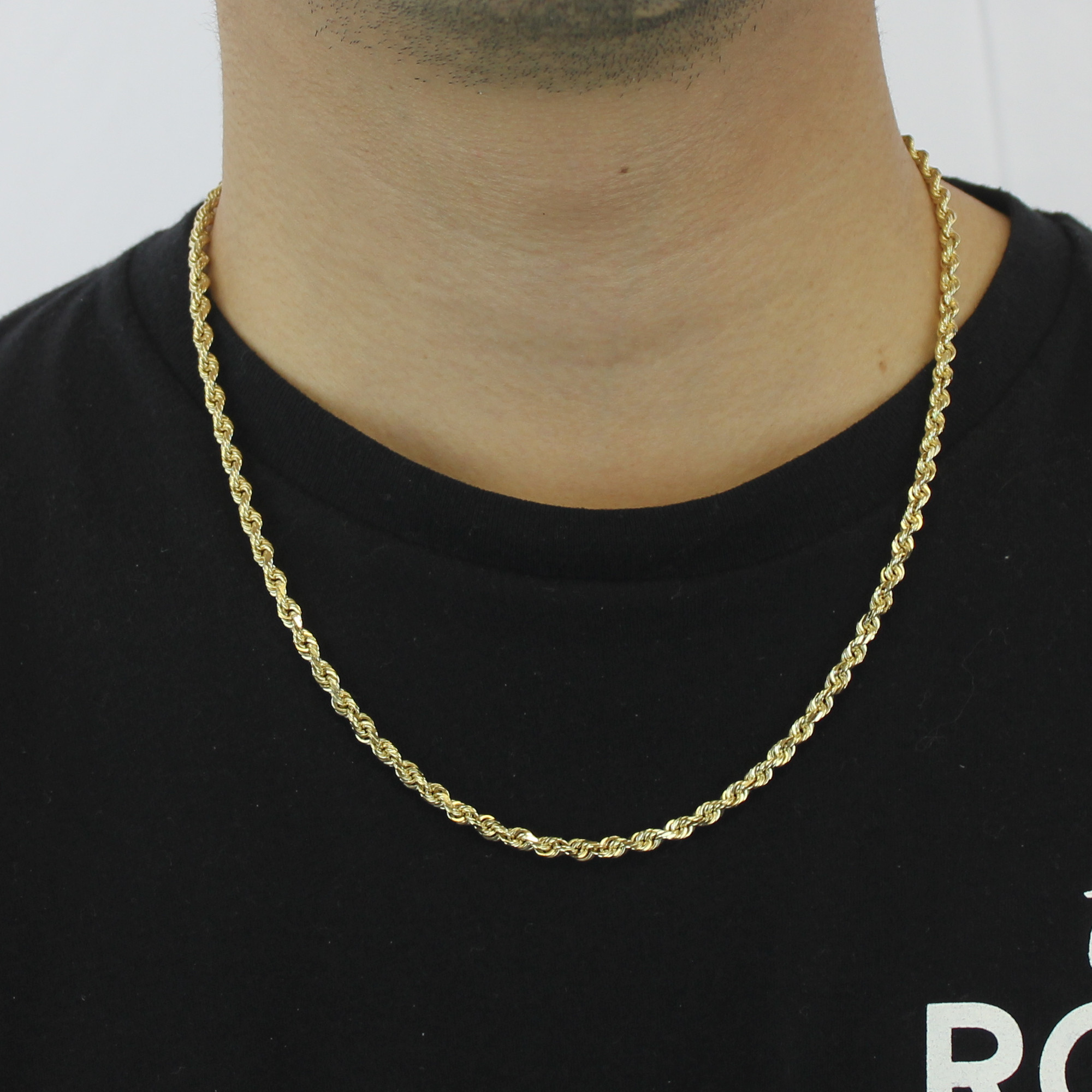 2.5mm Diamond Cut Rope Chain