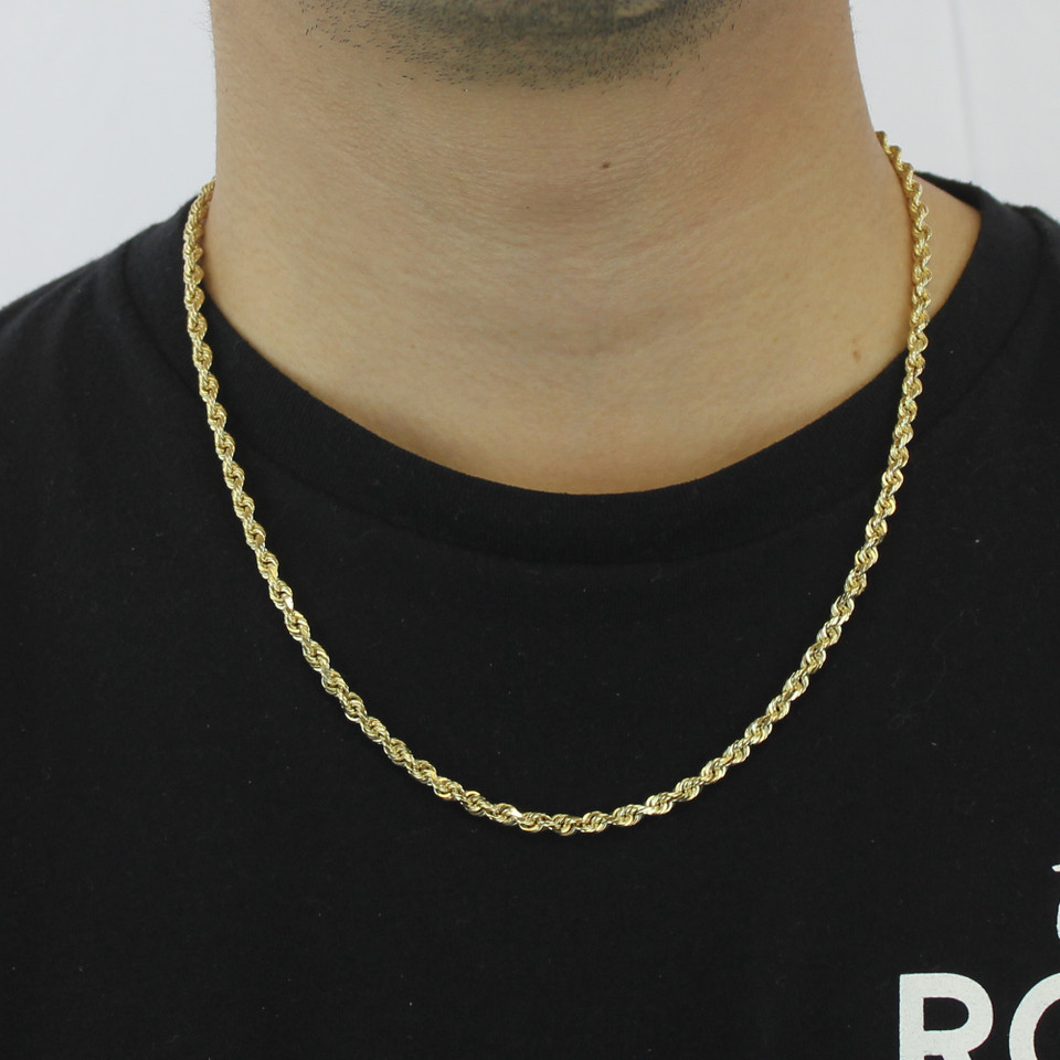 2.5mm Diamond Cut Rope Chain