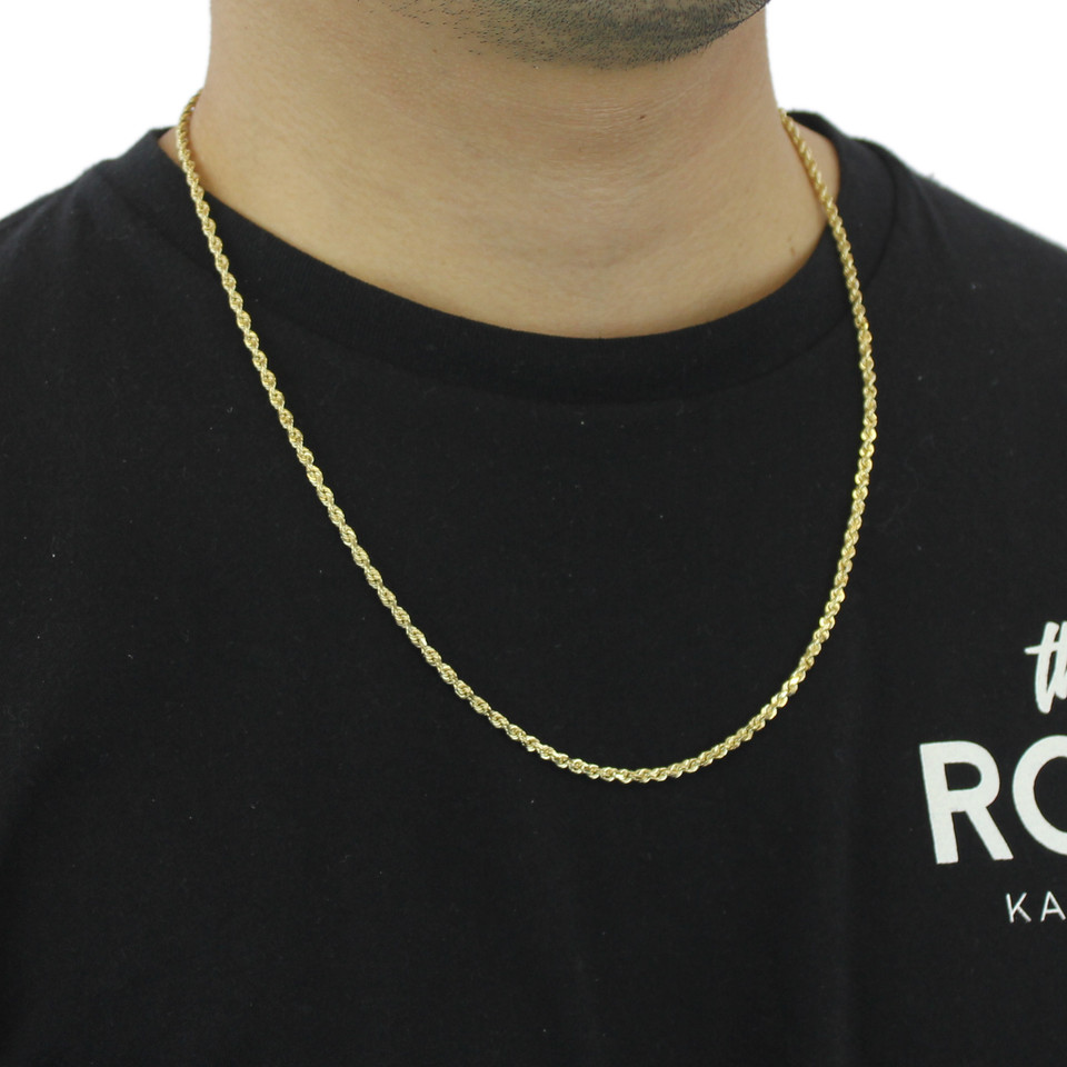 2.5mm Diamond Cut Rope Chain