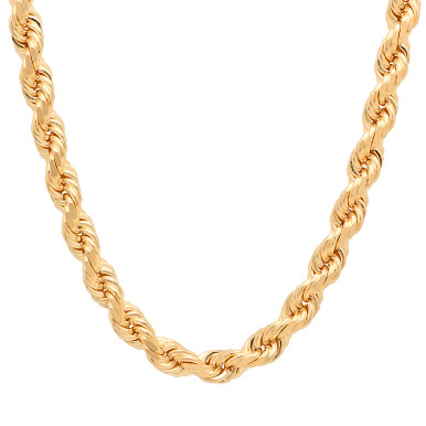 8mm Diamond Cut Rope Chain