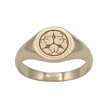 Personalized Round Family Crest Signet Ring