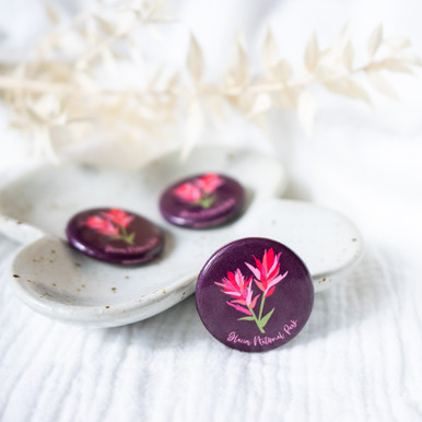 Glacier Indian Paintbrush Button - Glacier National Park Conservancy