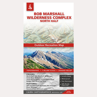 Bob Marshall Wilderness Complex Map - North Half - Glacier National ...