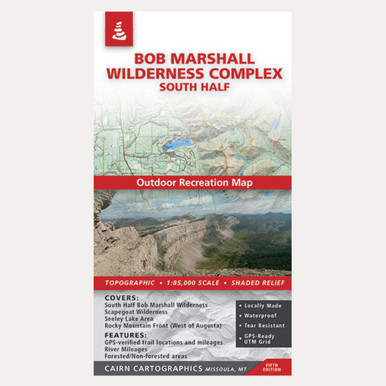 Bob Marshall Wilderness Complex Map - South Half - Glacier National ...