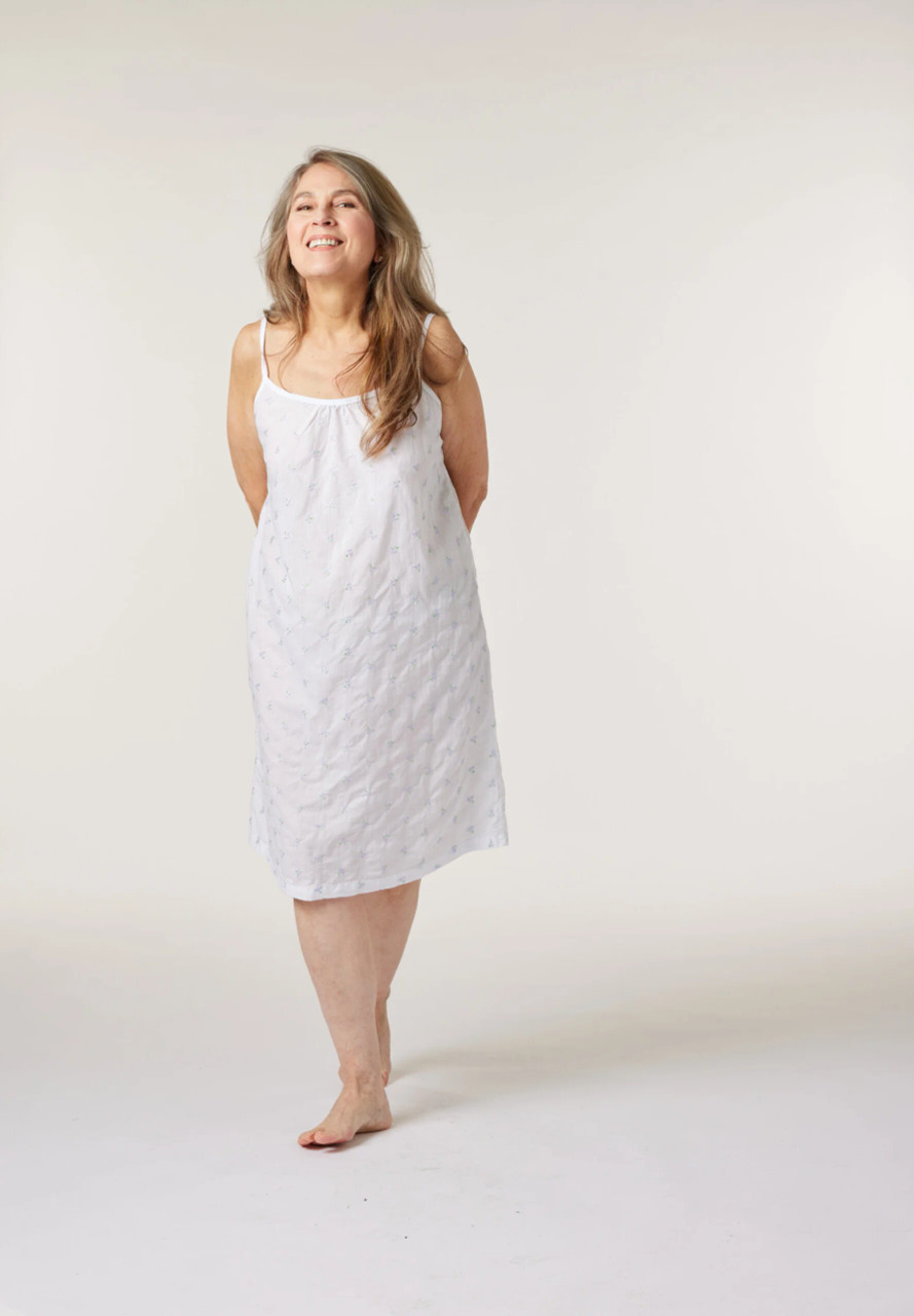 Embroidered Nightgown - cottonbasics