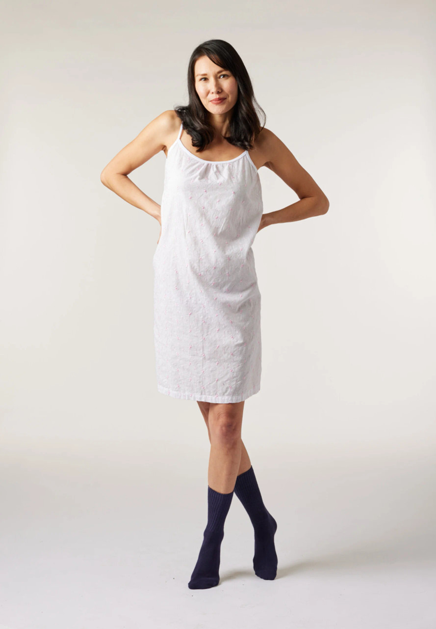 Embroidered Nightgown - cottonbasics
