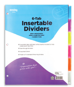 Dividers 6 tab