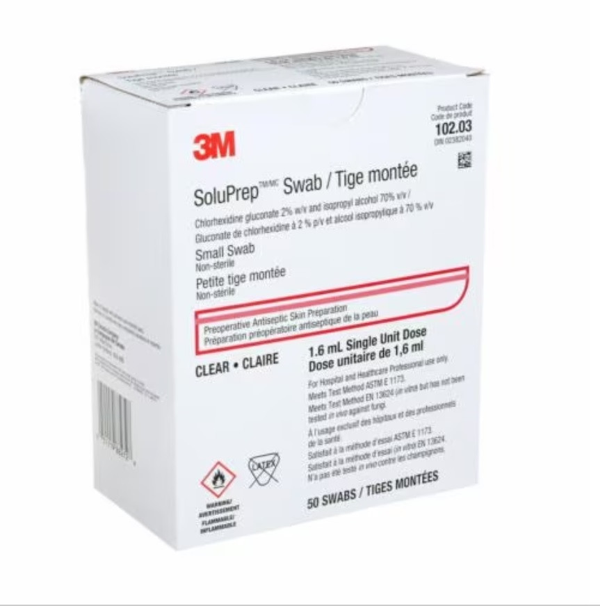SoluPrep Large Swab (2% w/v chlorhexidine gluconate and 70% v/v ...