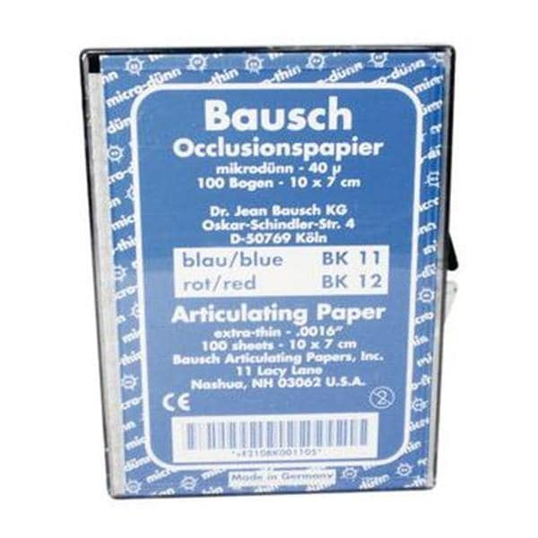 Arti-Check Articulating Paper Sheets Micro Thin Blue Refill Box 100/Box ...