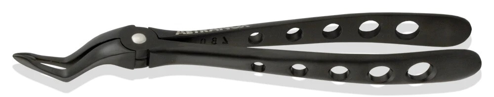 Siyah Serrated Spade Tip Upper Root Atraumatic Deep Grip Extraction Forcep