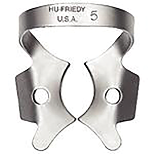 Rubber Dam Clamps (Ivory). Wingless Large upper Molar, W5 - Dental Market