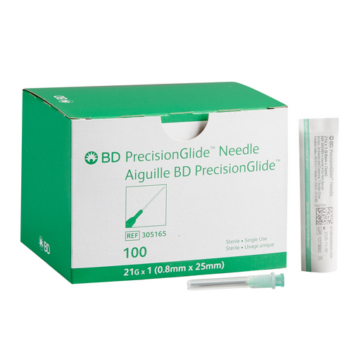 PrecisionGlide Hypodermic Needle 21Gx1" Green Conventional 100/Box ...