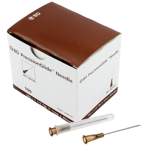 PrecisionGlide Hypodermic Needle 19Gx1-1/2" Brown Conventional 100/Box ...