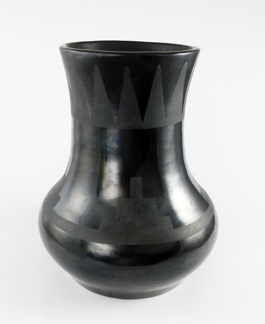 Antique Marie Martinez San Ildefonso Pottery Black Jar