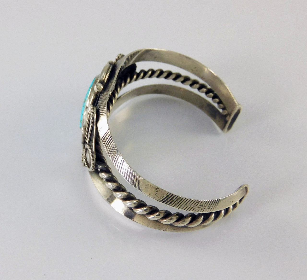 Number Eight Turquoise Silver Bracelet