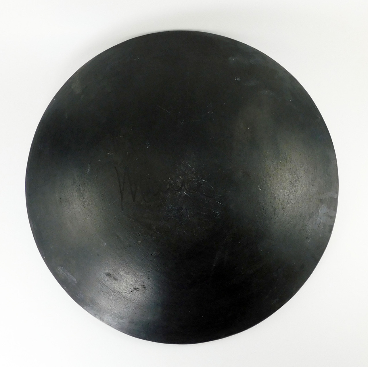 Large Black Feather Plate by Marie Maria Martinez