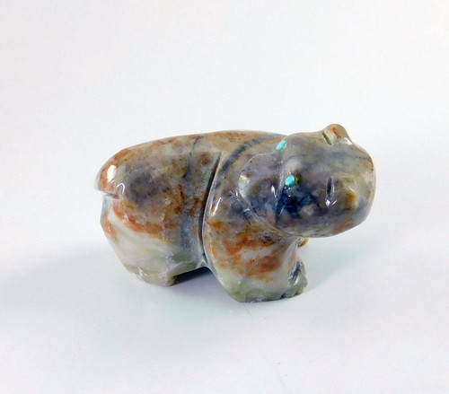 Picasso Marble Animated Bear Zuni Carving