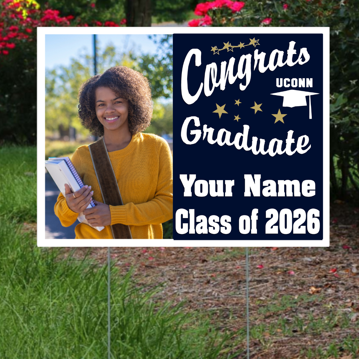UCONN Graduation Lawn Sign - Southington the Athletic Shop