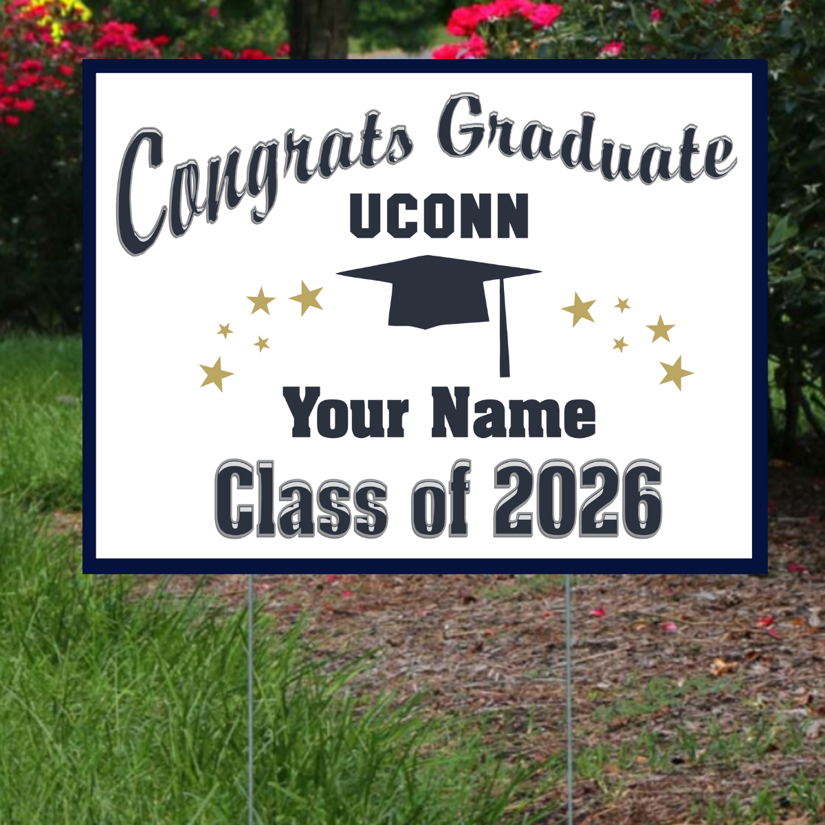 UCONN Graduation Lawn Sign - Southington the Athletic Shop