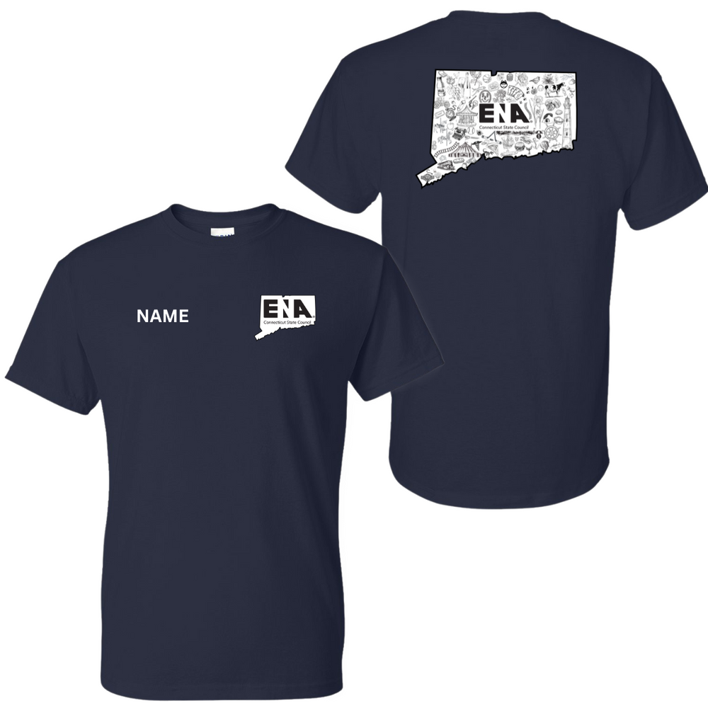 ENA CT Navy State T-Shirt - Southington the Athletic Shop