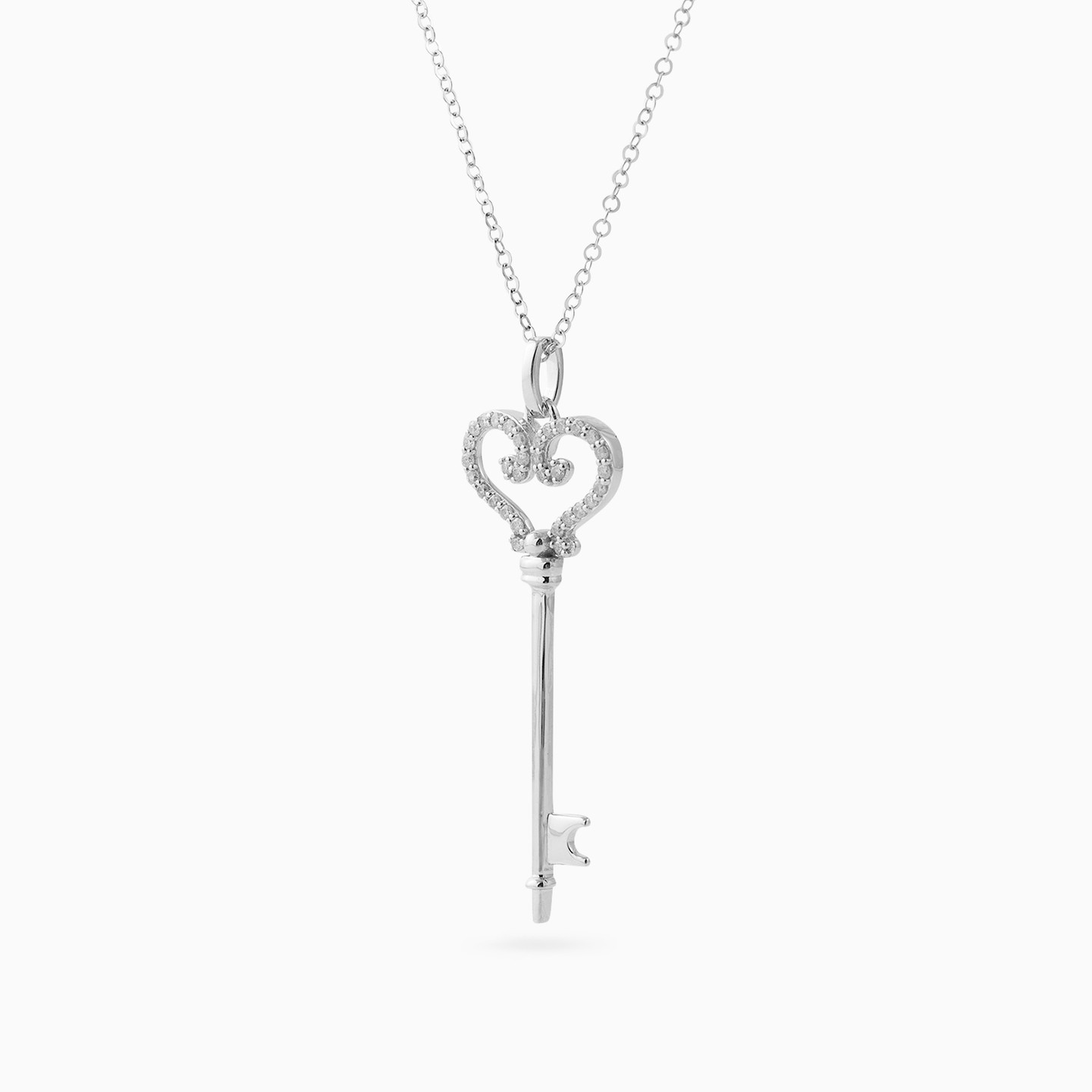 Key Diamond Necklace in 18K Gold | L'azurde KSA