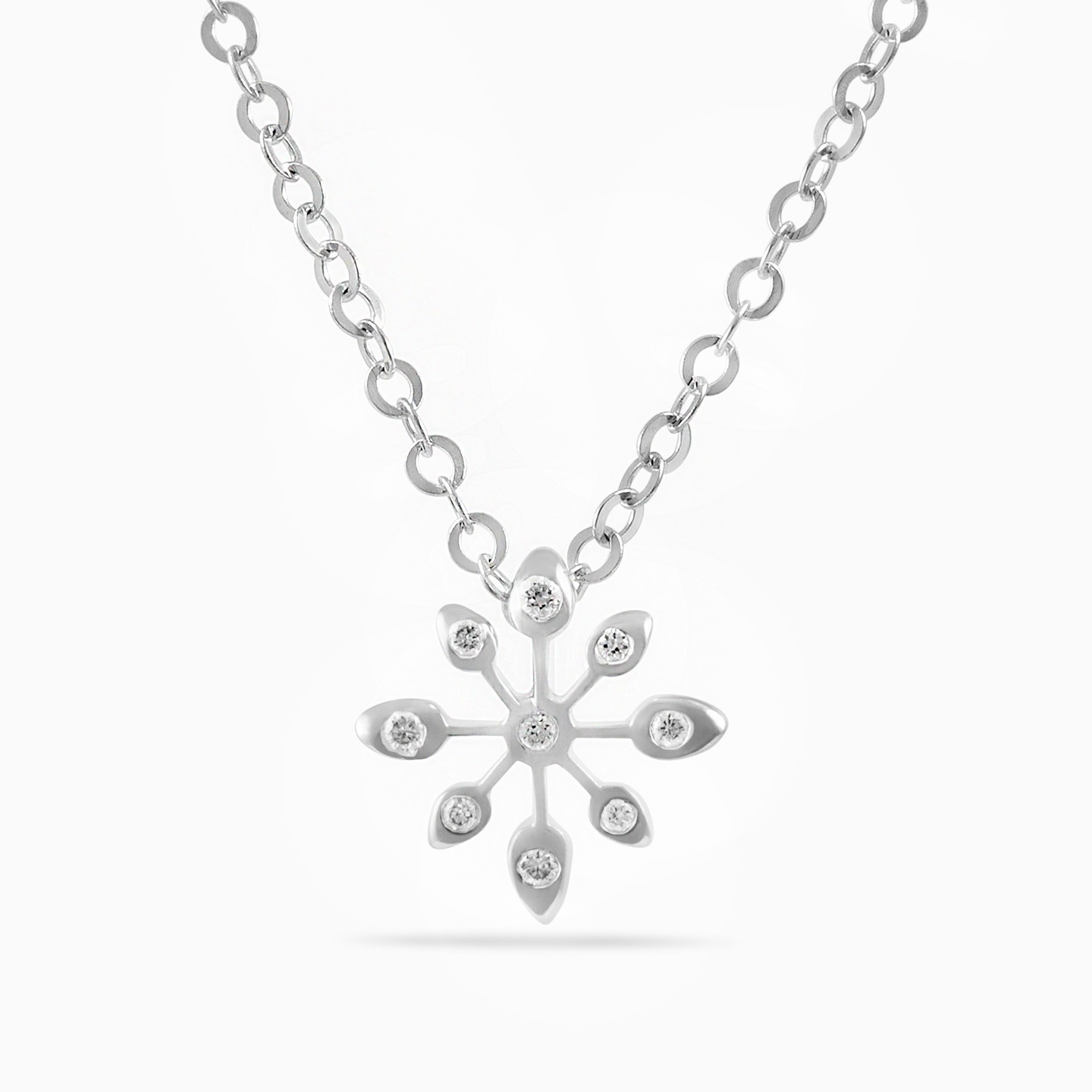 Flower Diamond Necklace in 18K Gold | L'azurde KSA