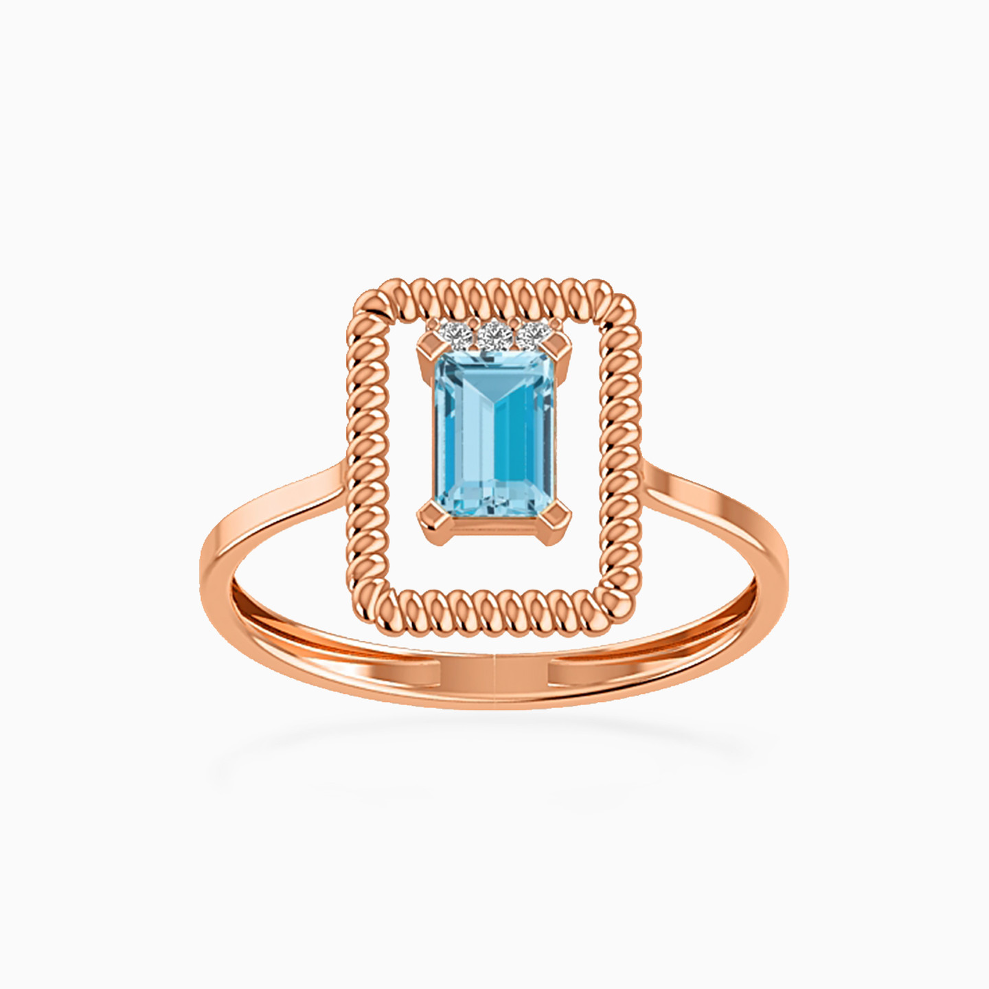 Baguette Diamonds & Colored Stones Statement Ring in 18K Gold | L ...