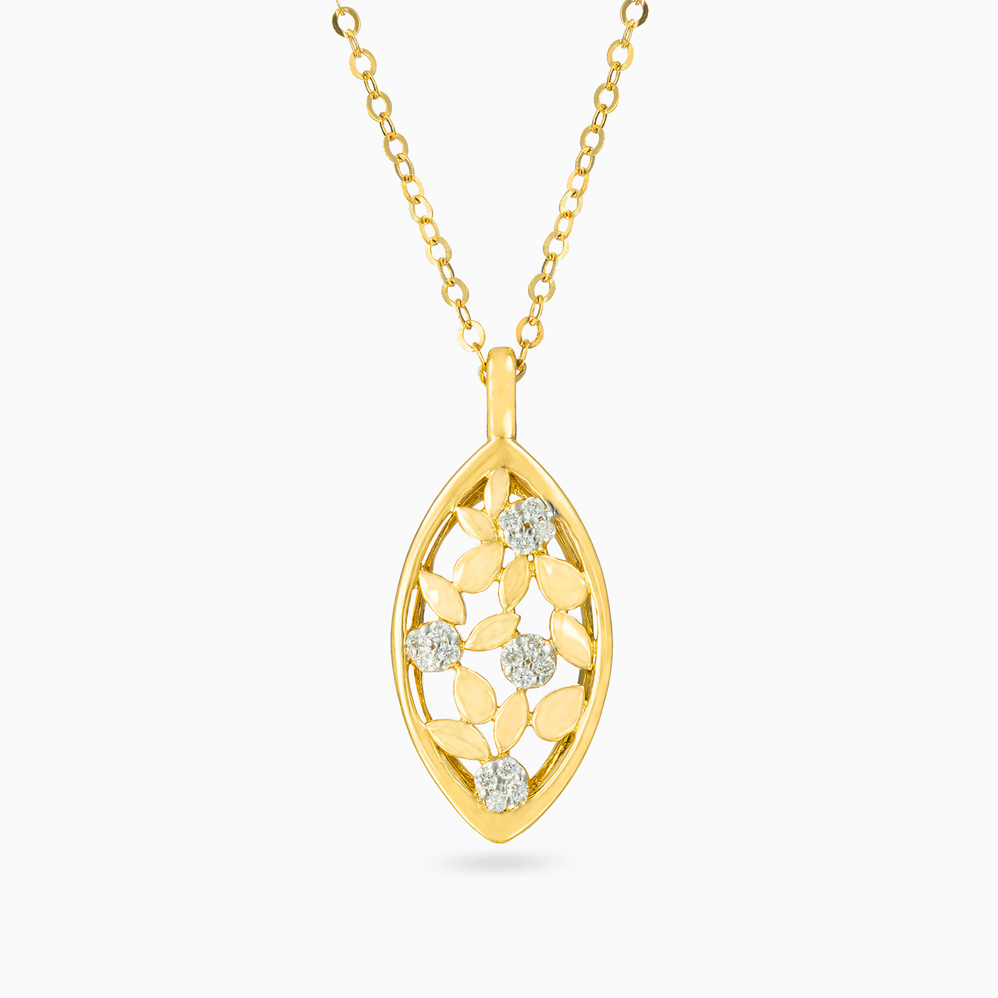 Marquise Diamond Necklace in 18K Gold | L'azurde KSA
