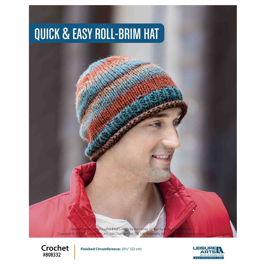 Knit Brim Hat Pattern Crochet Rolled Brim Hat Pattern: Lorena Beanie