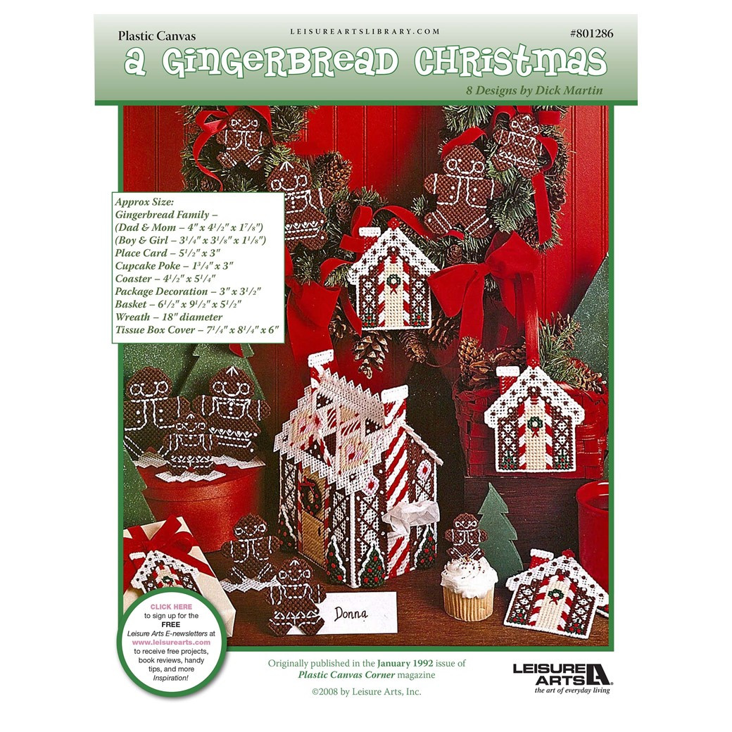 Plastic Canvas Gingerbread House Designs