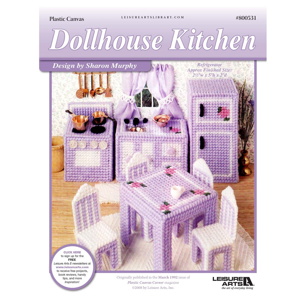 Leisure Arts Dollhouse Kitchen Plastic Canvas ePattern - Leisure Arts