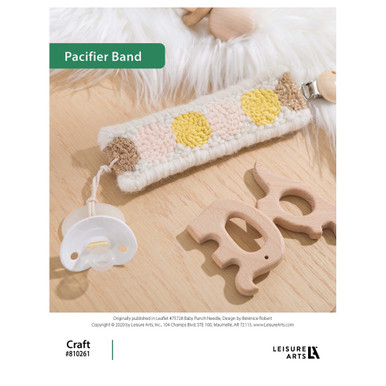 Leisure Arts Baby Punch Needle Pacifier Band ePattern - Leisure Arts