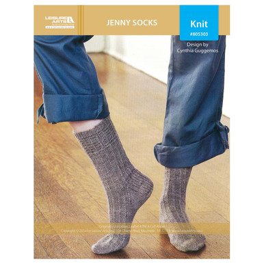 Leisure Arts A Cuff Above Jenny Socks Knit ePattern - Leisure Arts