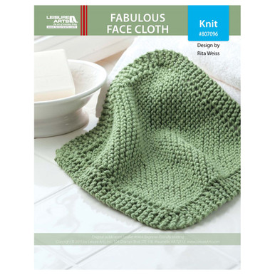 Leisure Arts BeginnerFriendly Knitting Fabulous Face Cloth ePattern ...