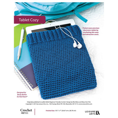 Leisure Arts Beginner Friendly Crochet Tablet Cozy ePattern - Leisure Arts