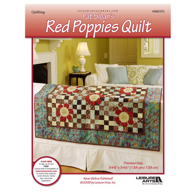 Leisure Arts Red Poppies Quilt ePattern - Leisure Arts