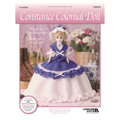 Leisure Arts Ladies Of Colonial America Constance Doll Crochet ePattern ...