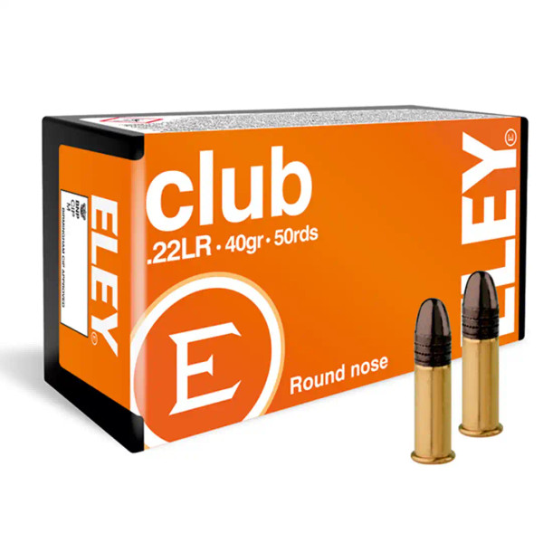 ELEY Club .22 LR Rimfire Ammunition — 40 gr Round Nose | Heights Outdoors