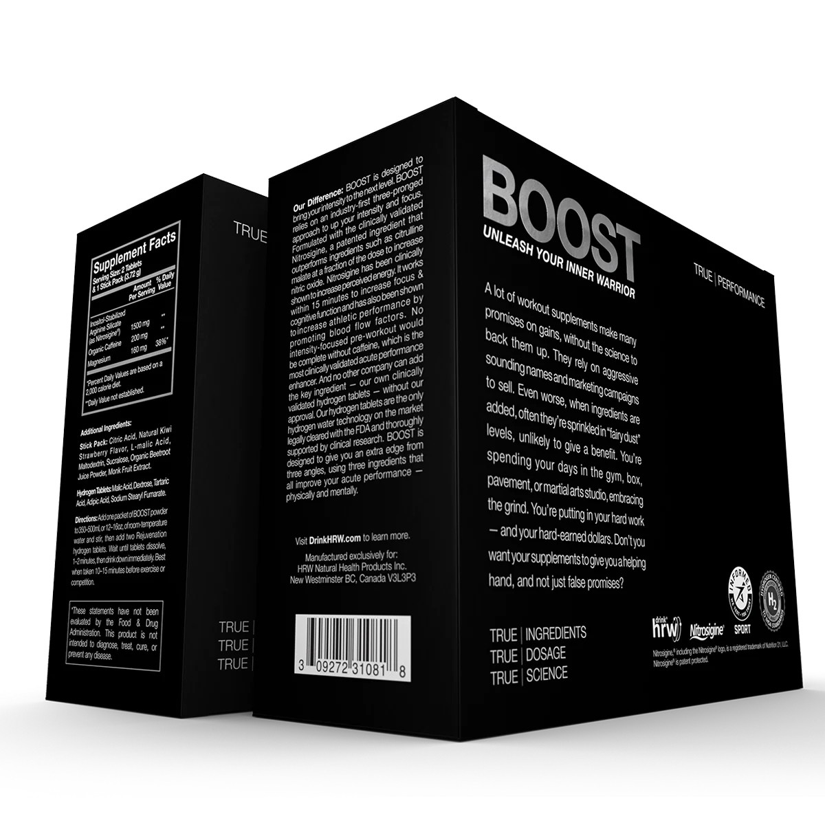TRUE PERFORMANCE Boost Pre Workout Formula Strawberry-Kiwi