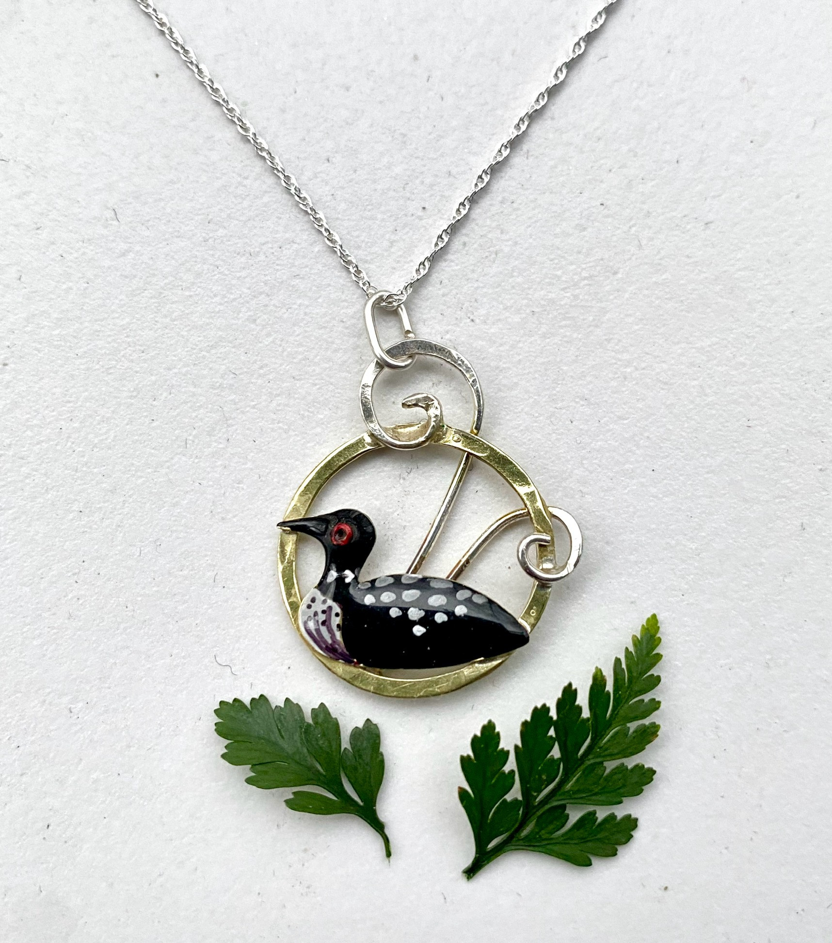 Handmade Loon Necklace