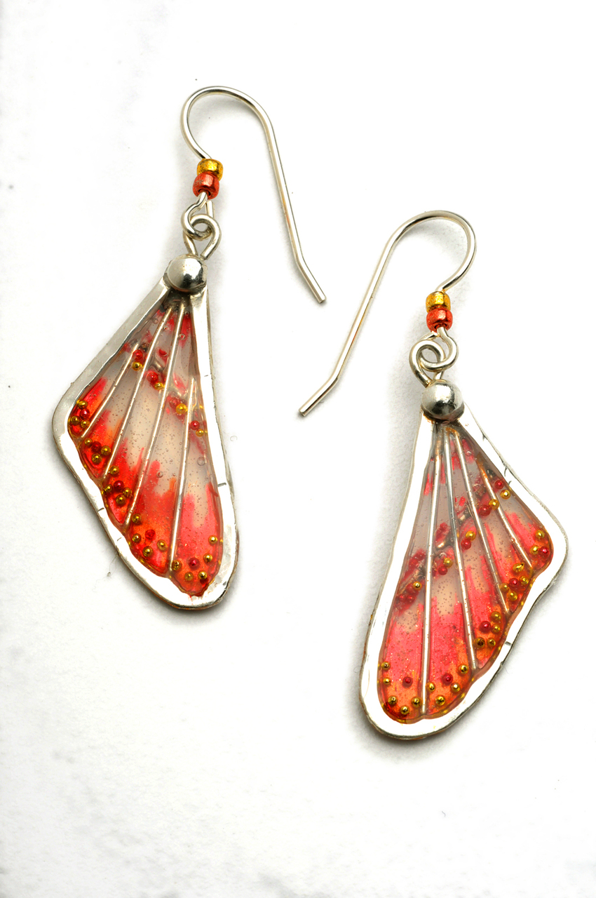 Hummingbird Moth Wing Earrings - Lucy Golden Jewelry