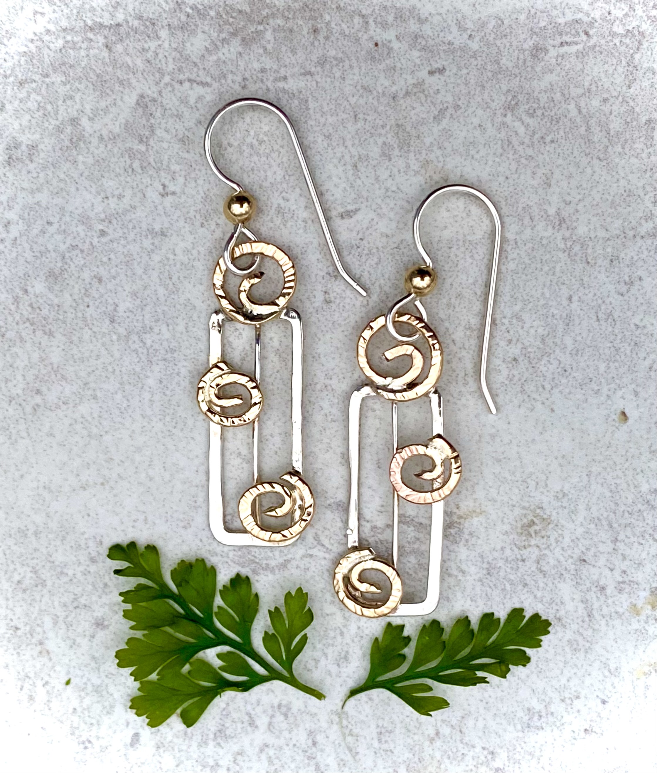 Small and Tall Solar Power Earrings