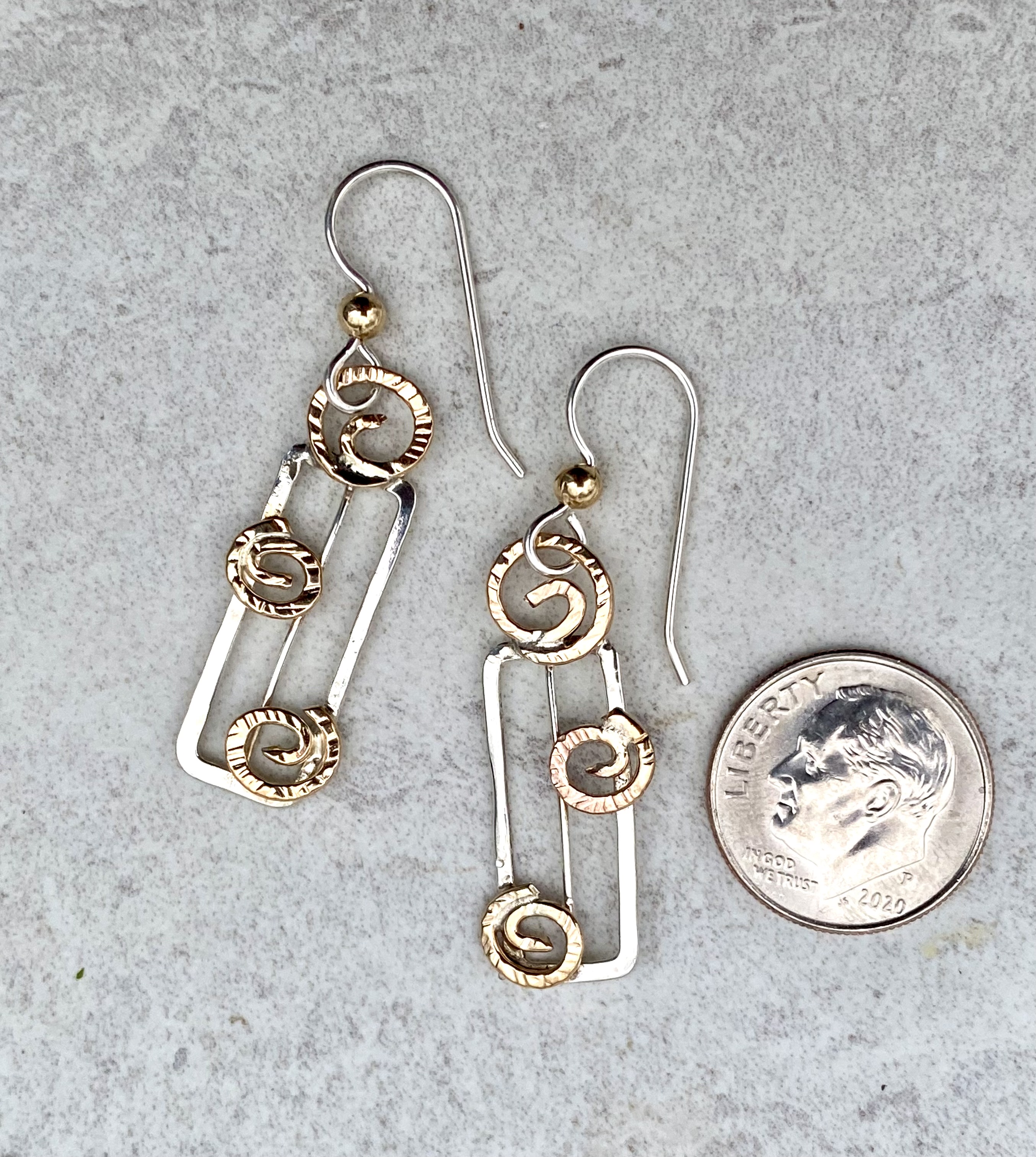 Small and Tall Solar Power Earrings
