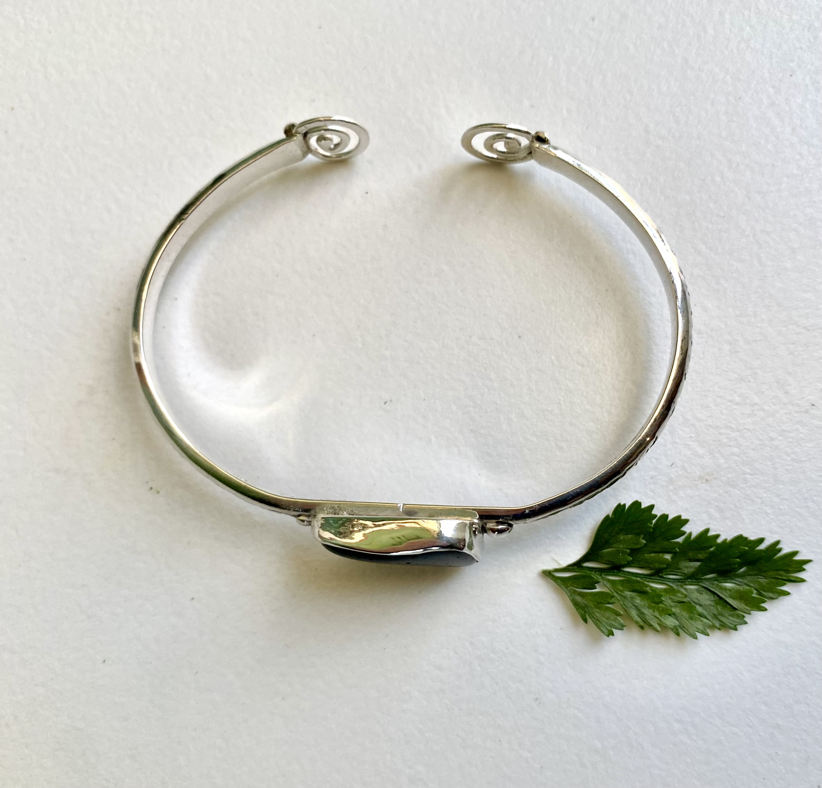 Blue Slag Cuff Bracelet