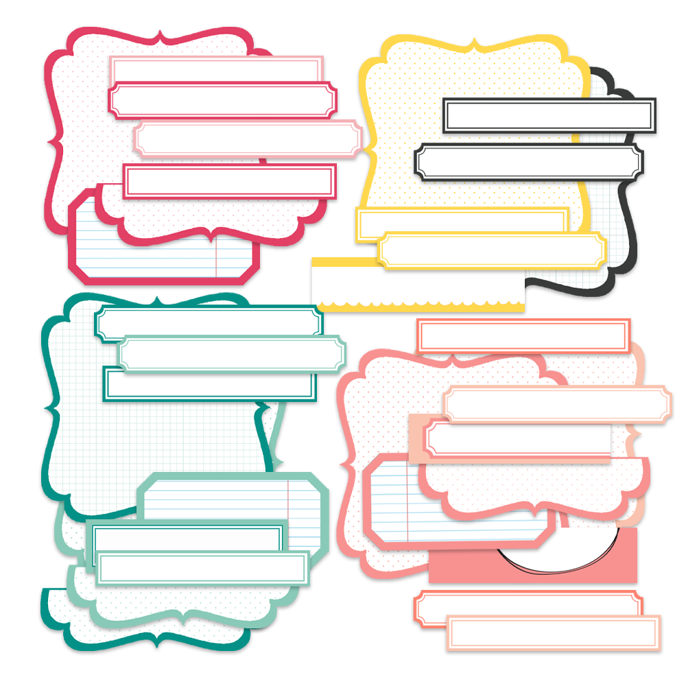 Pretty Little Studio Bracket Label Die-Cut Pack