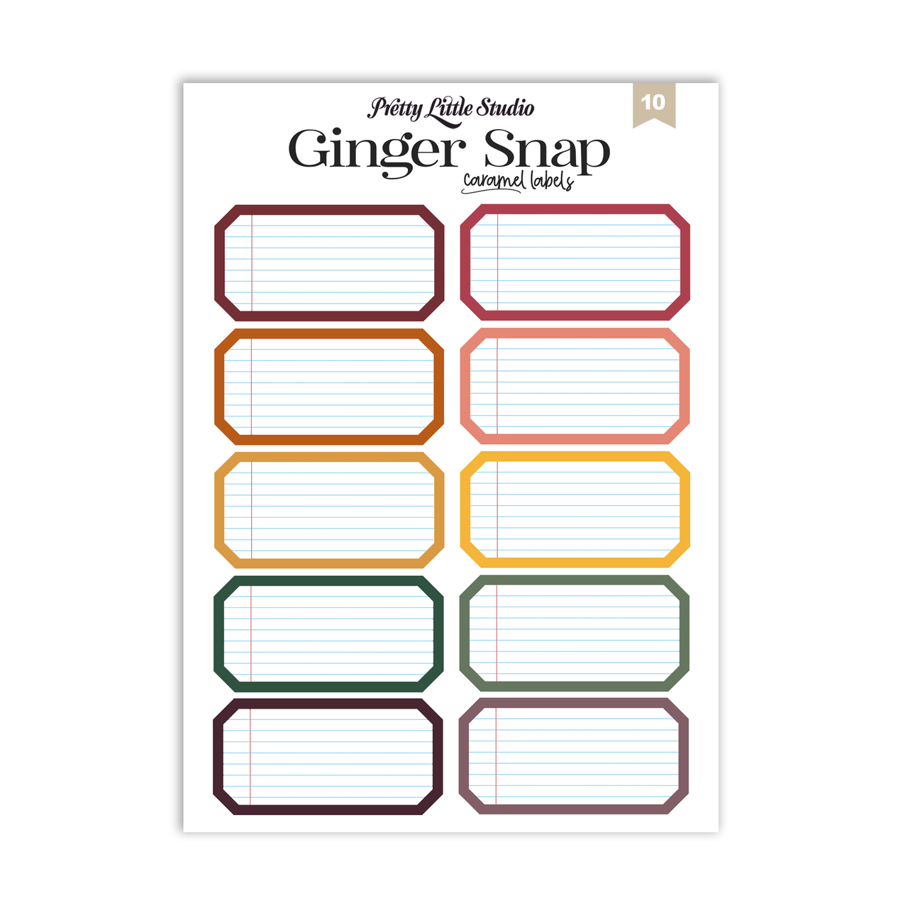 Cut-Aparts | Caramel Labels - Pretty Little Studio