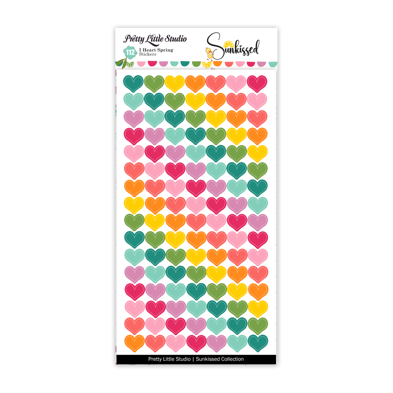Pretty Little Studio Sunkissed Rainbow Heart Stickers
