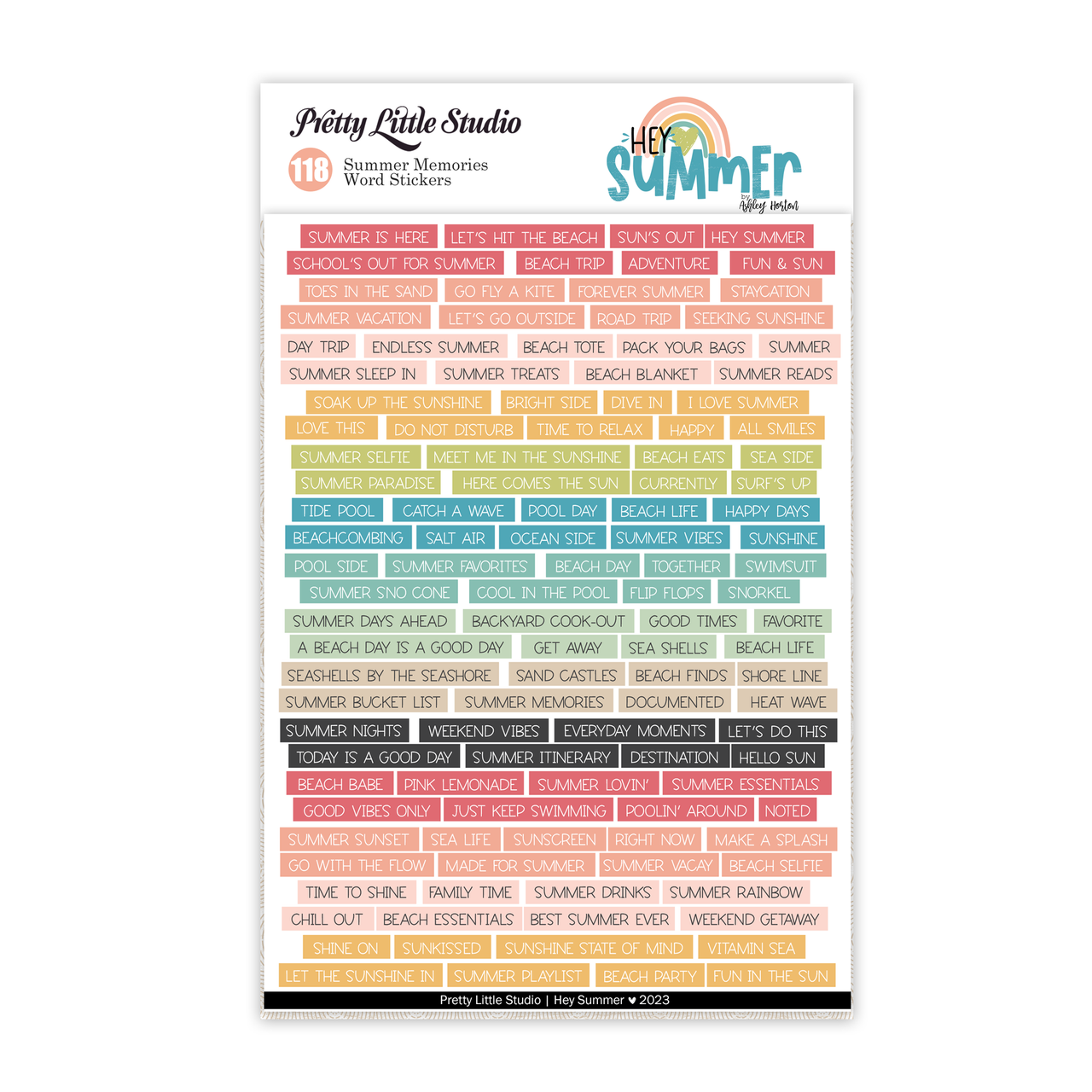 Stickers | Summer Memories Word | Color - Pretty Little Studio
