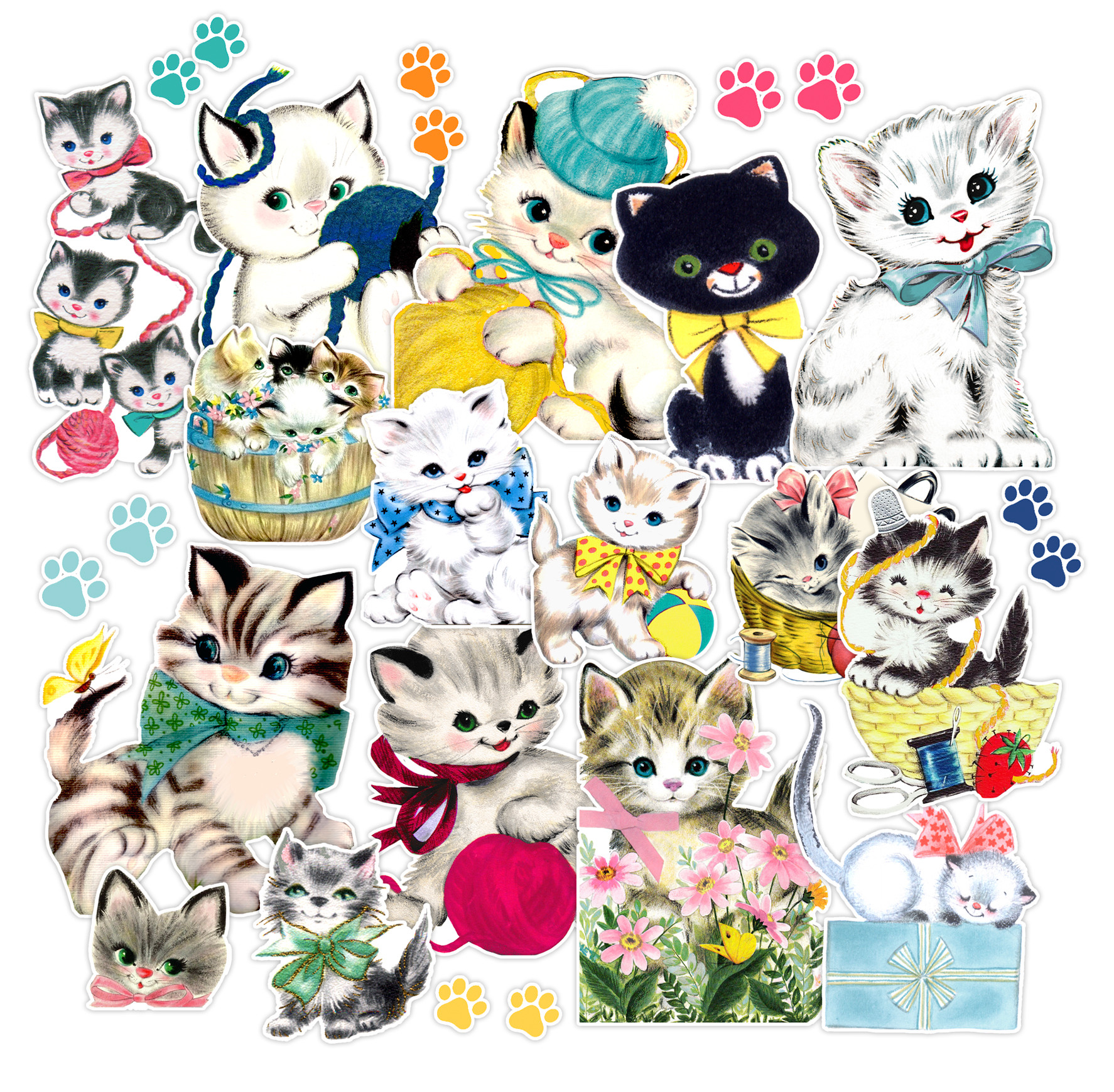 Vintage Shoppe - Vintage Die-Cut Packs - Large Die-Cut Packs - Pretty ...